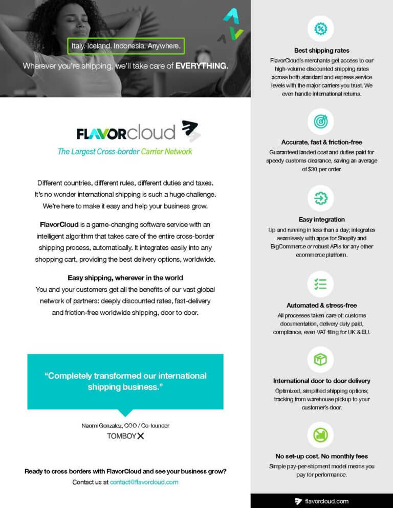 Info Sheets - FlavorCloud